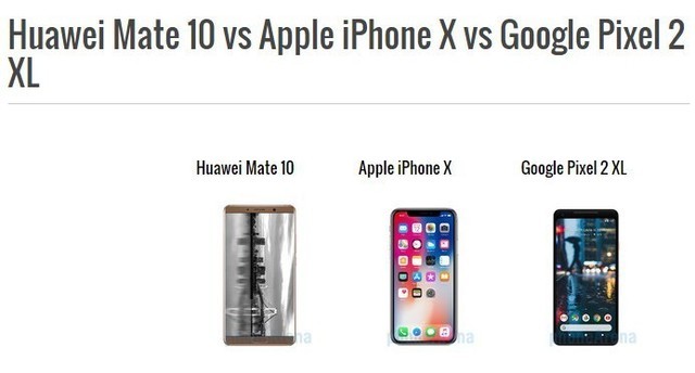 华为Mate 10与iPhoneX&Pixel 2 XL参数全面对比_凤凰科技