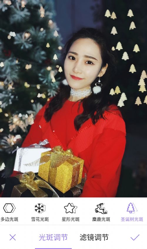满满炫耀感 美图T8s/M8s/V6推圣诞节专属光斑_凤凰科技