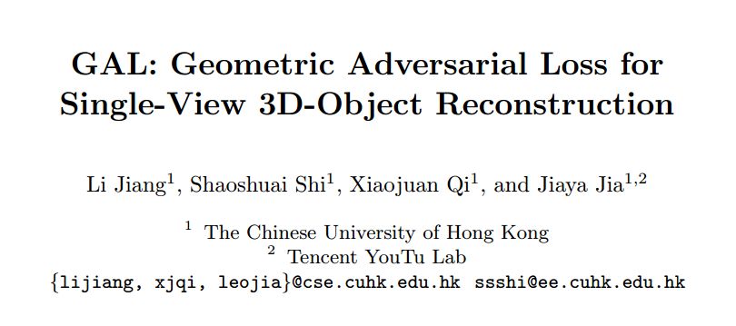 ECCV 2018 | 腾讯优图提出几何对抗损失函数在单视图3D物体重建中的应用_凤凰网
